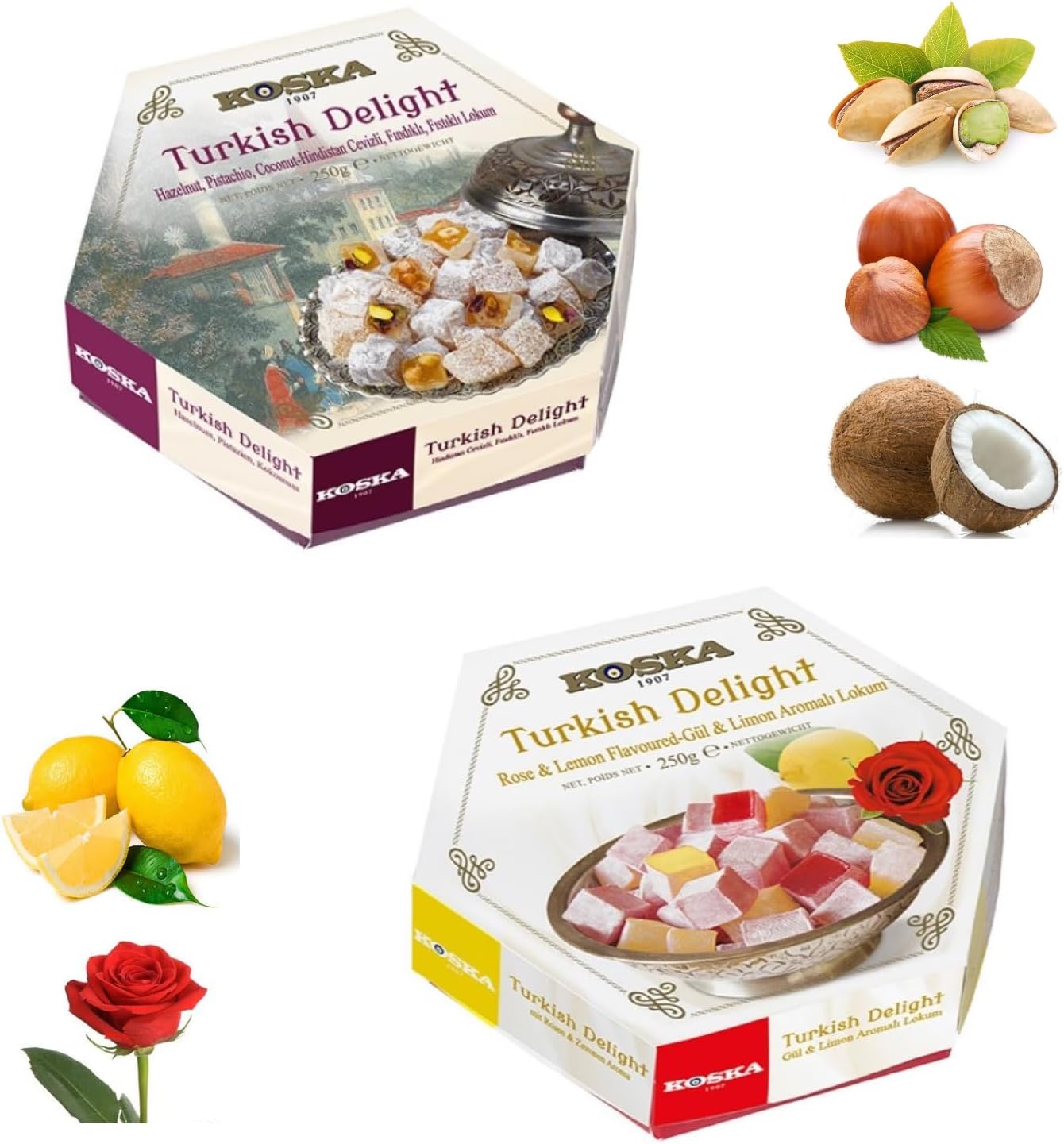 Amazon.com : Turkish Delight Candy Gift with Mix Flavours | Pack of 2 ...
