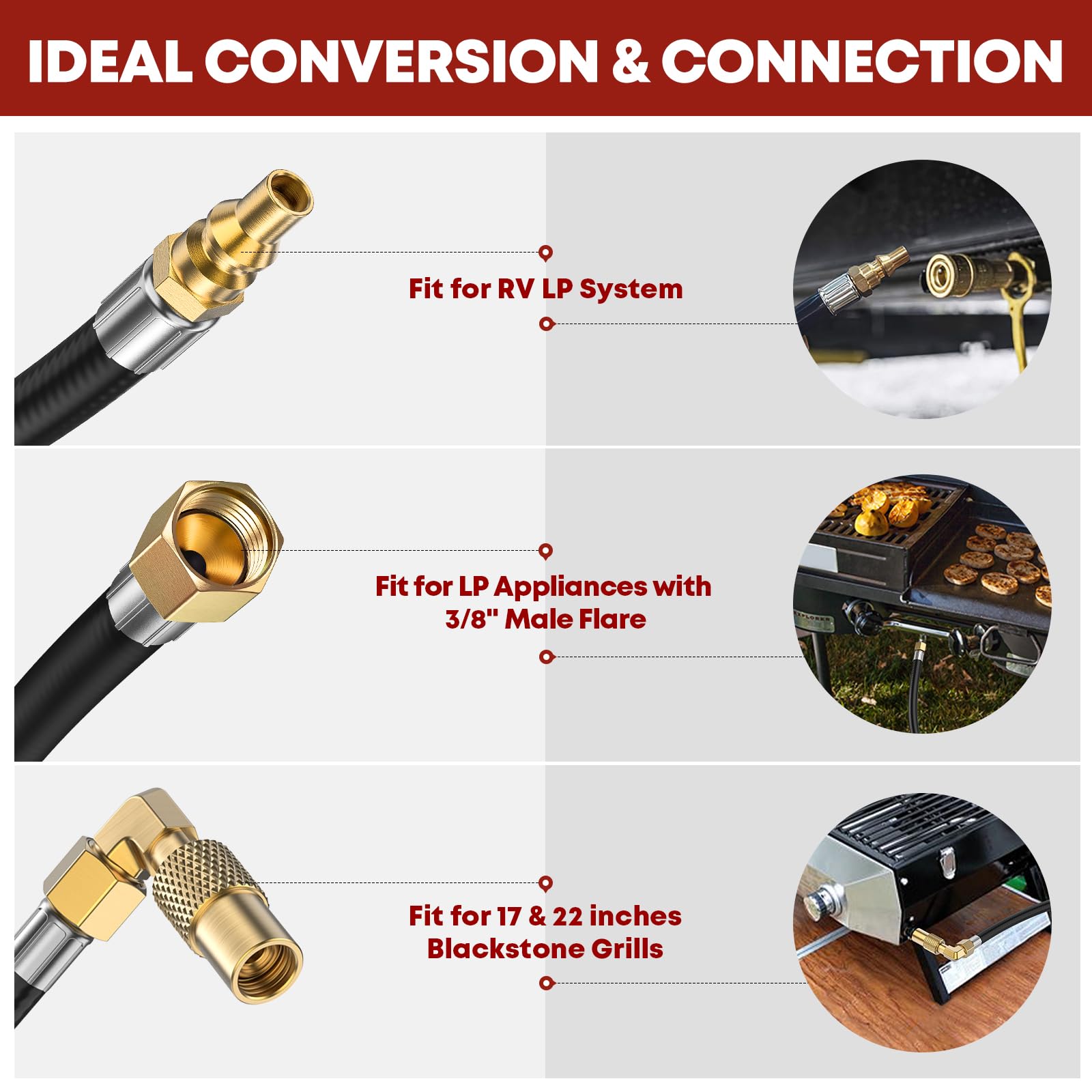 Snapklik.com : GasXpert Improved Propane Quick Connect Hose, 7FT RV ...