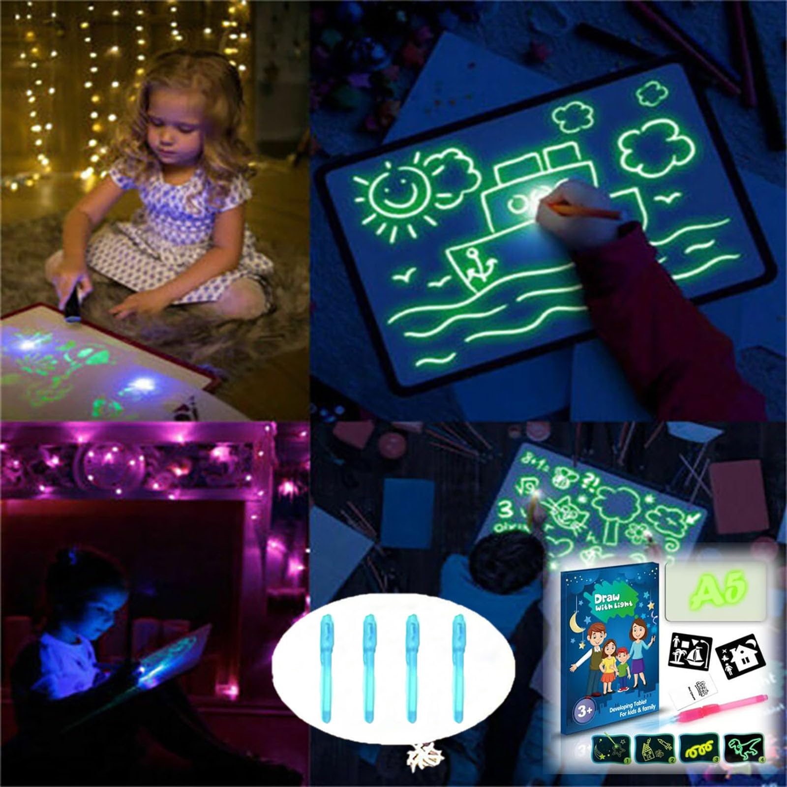 Amazon.com: Magic LED Light Drawing Pad - Release The Creativity of ...