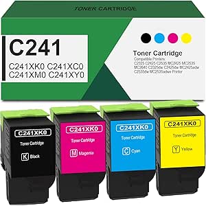 Amazon.com: Extra-High Yield C241XK0 C241XC0 C241XM0 C241XY0 Toner ...