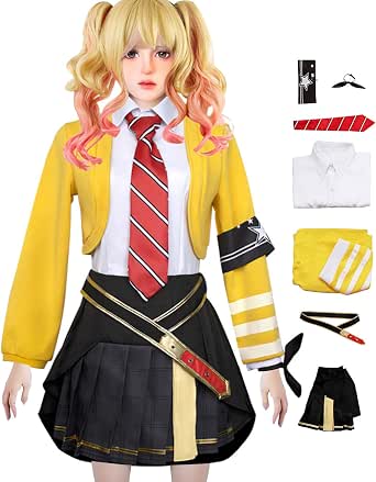 Amazon.com: HBJZJIENI Anime Saki Tenma Cosplay Costume JK Uniform Skirt ...