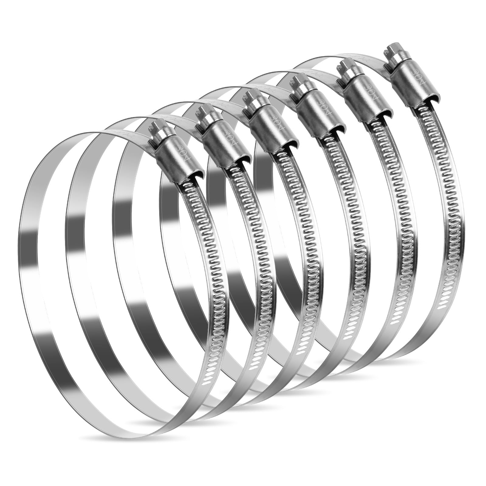 Duct Hose Clamps We 6 Enterprises ( Pack Of 4) Adjustable 304