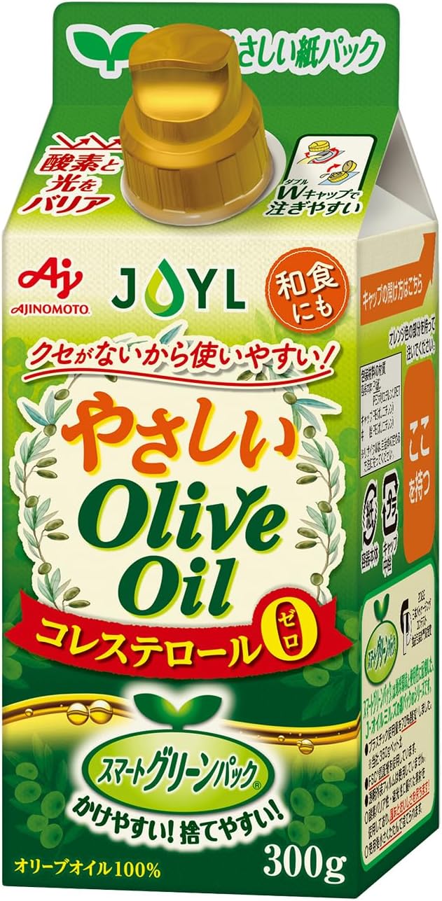 Amazon | JOYL 味の素 やさしい オリーブオイル ( オリーブオイル 100% 捨てやすい 紙容器 ) J-オイルミルズ 紙パック 300g | JOYL | 植物油 通販