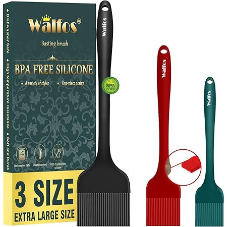 Amazon.com: Large Silicone Basting Pastry Brush - 3.95inch Extra Wide ...
