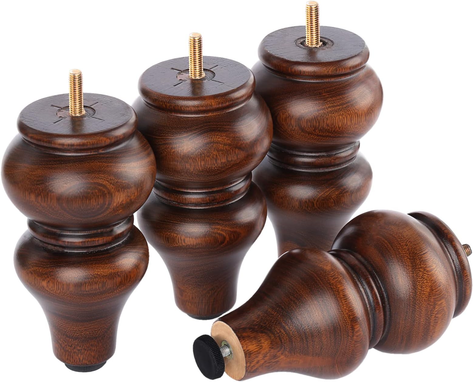 Amazon.com: DESIGN 59 5 inch Sofa Legs, Pack of 4, Wood Furniture Legs ...