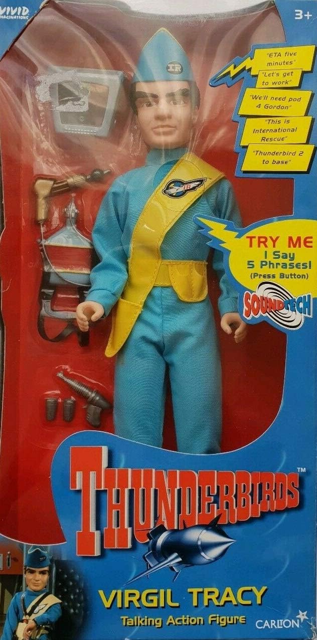 Gerry Anderson Thunderbirds 30,4 cm VIRGIL TRACY Talking Action Figure ...