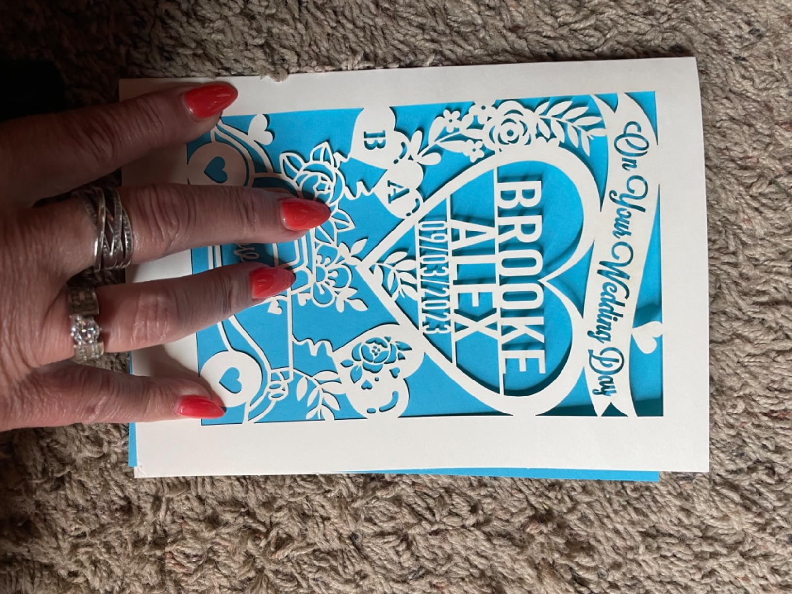 Amazon.com : Personalized Wedding Card Wedding Anniversary Engraved ...