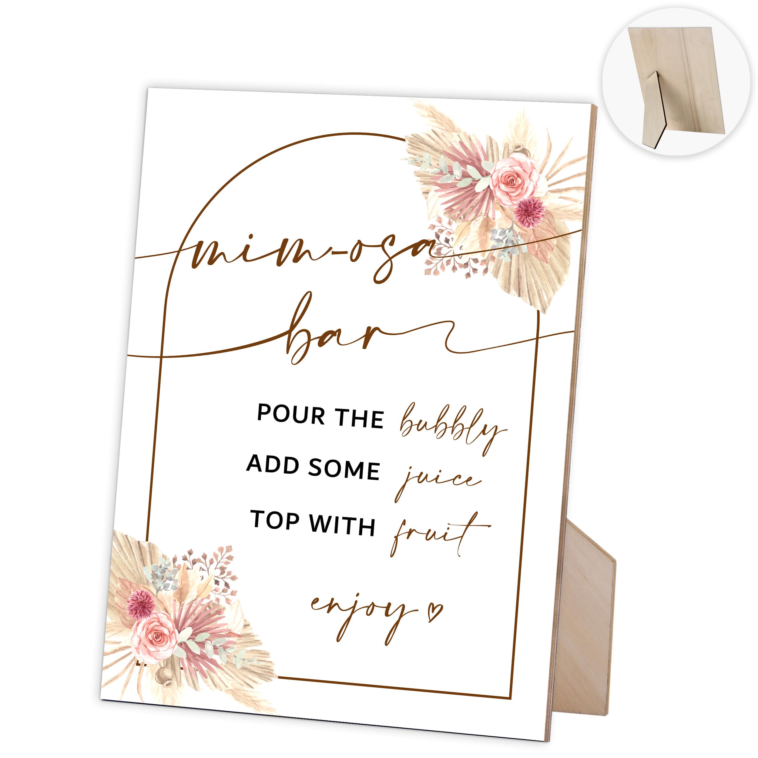 Amazon.com: Boho Mimosa Bar Sign,for Wedding Reception & Event Party ...