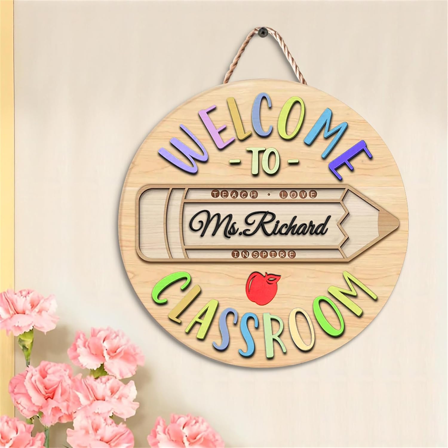 Amazon.com: Personalized Teacher Signs for Classroom Custom Teacher ...