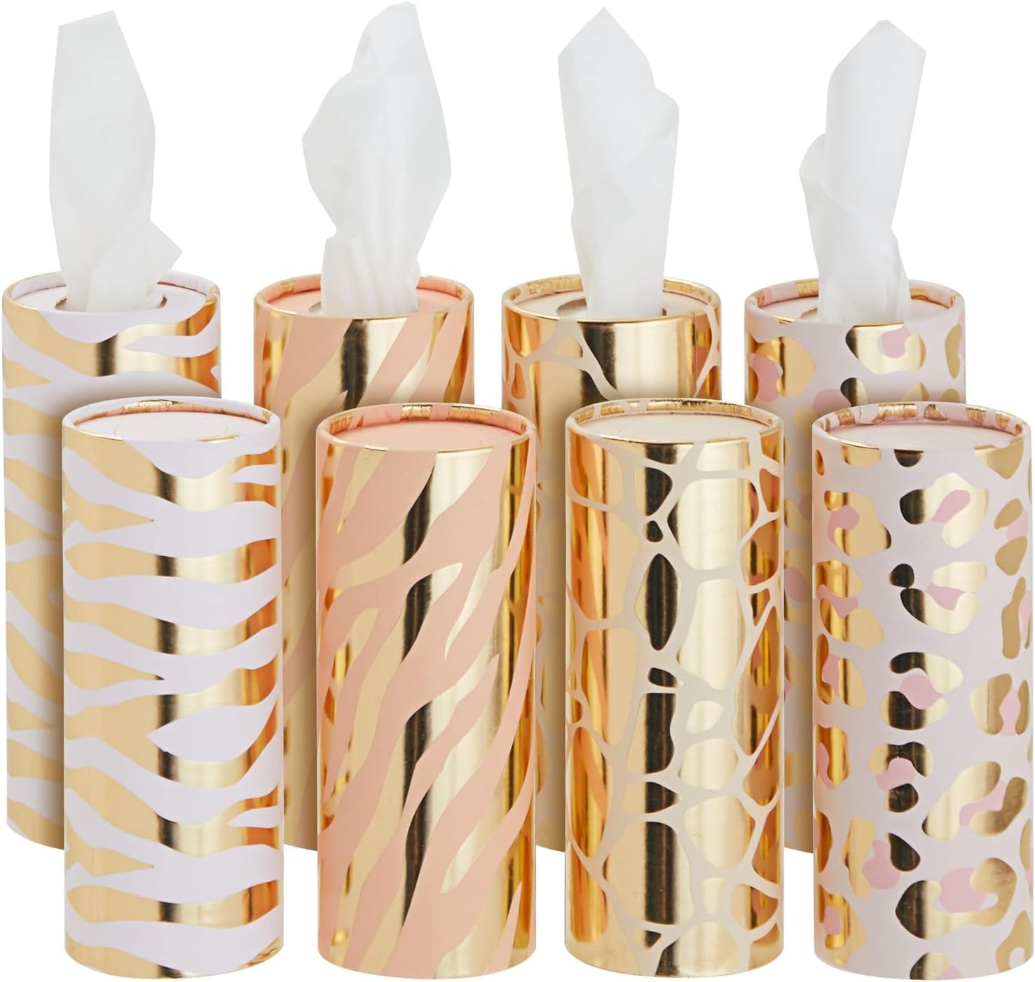 Amazon.com: Zodaca 8 Pack Round Tissue Boxes for Car Cup Holder, Travel ...