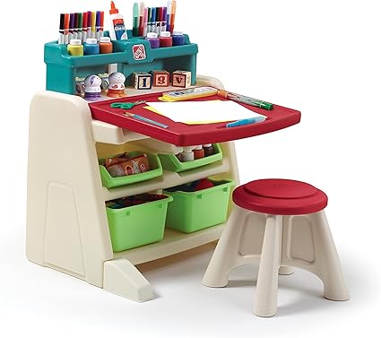 Amazon.com: Step2 Flip and Doodle Desk with Stool Easel : Toys & Games