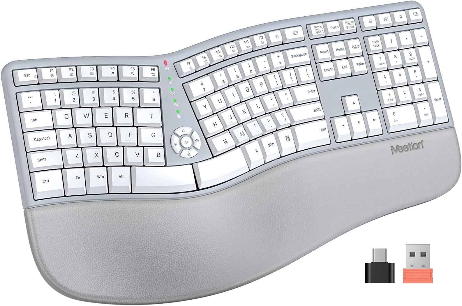 Amazon.com: MEETION Ergonomic Keyboard, Split Wireless Keyboard with ...