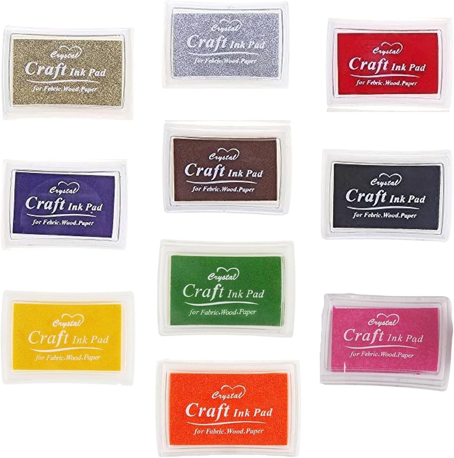 10 PCS Ink Pads for Stamping, Washable Stamp Pad Pads for Kids DIY ...