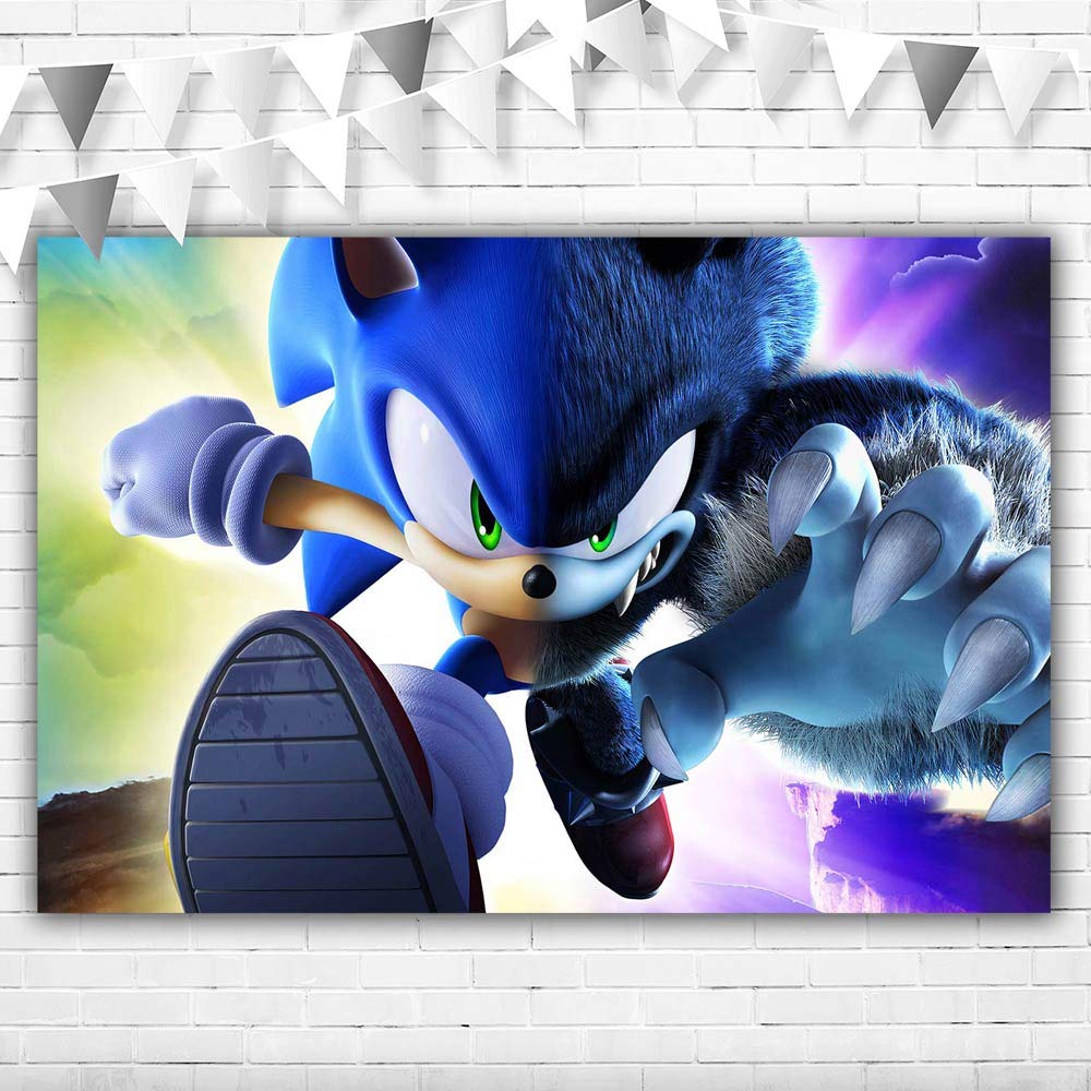 Sonic Backdrop For Birthday Party 5x3ft Vinyl Sonic The Hedgehog ...