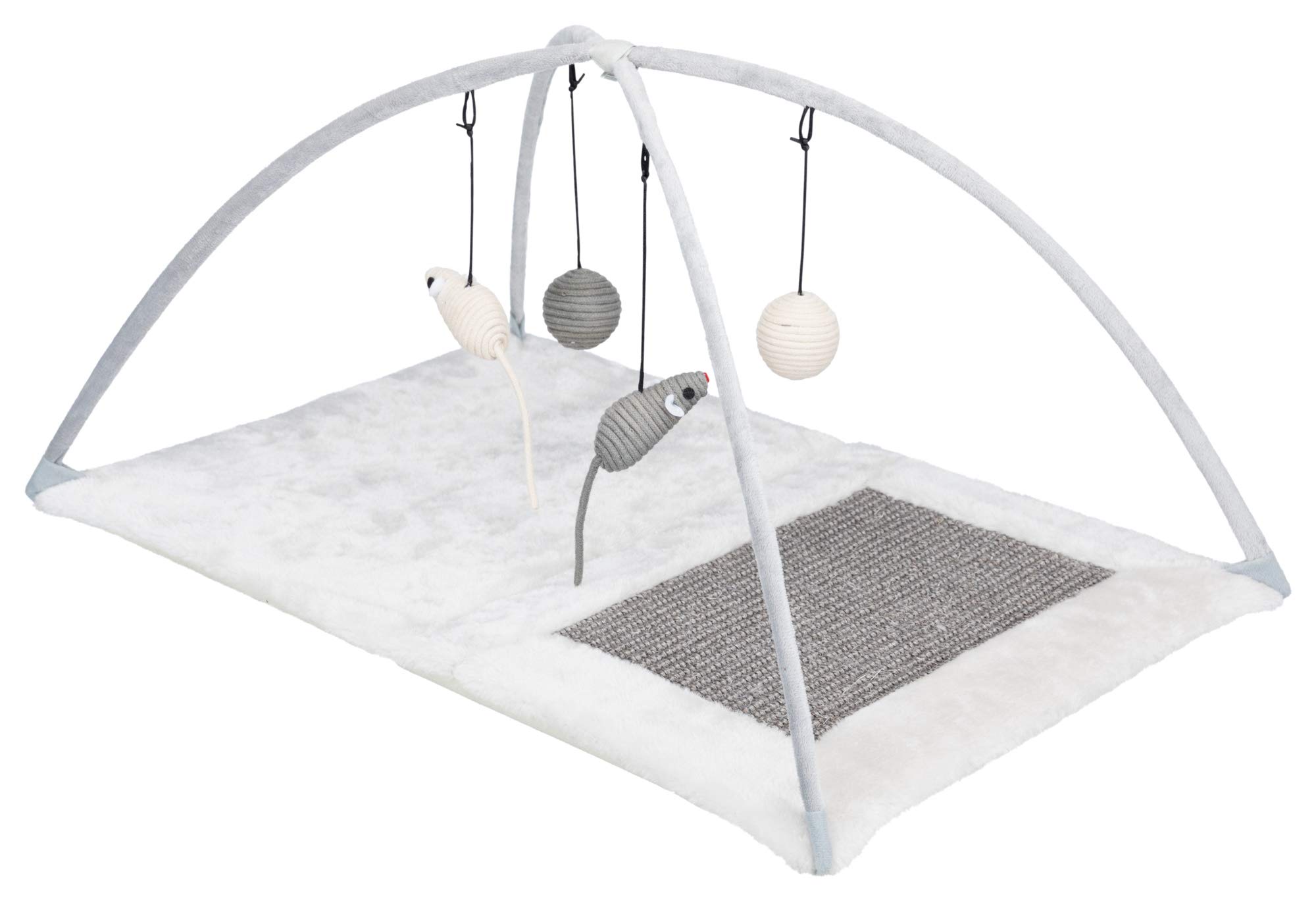 Trixie Cat Play Mat with Toy and Sisal Scratching Pad - Grey (43114 ...
