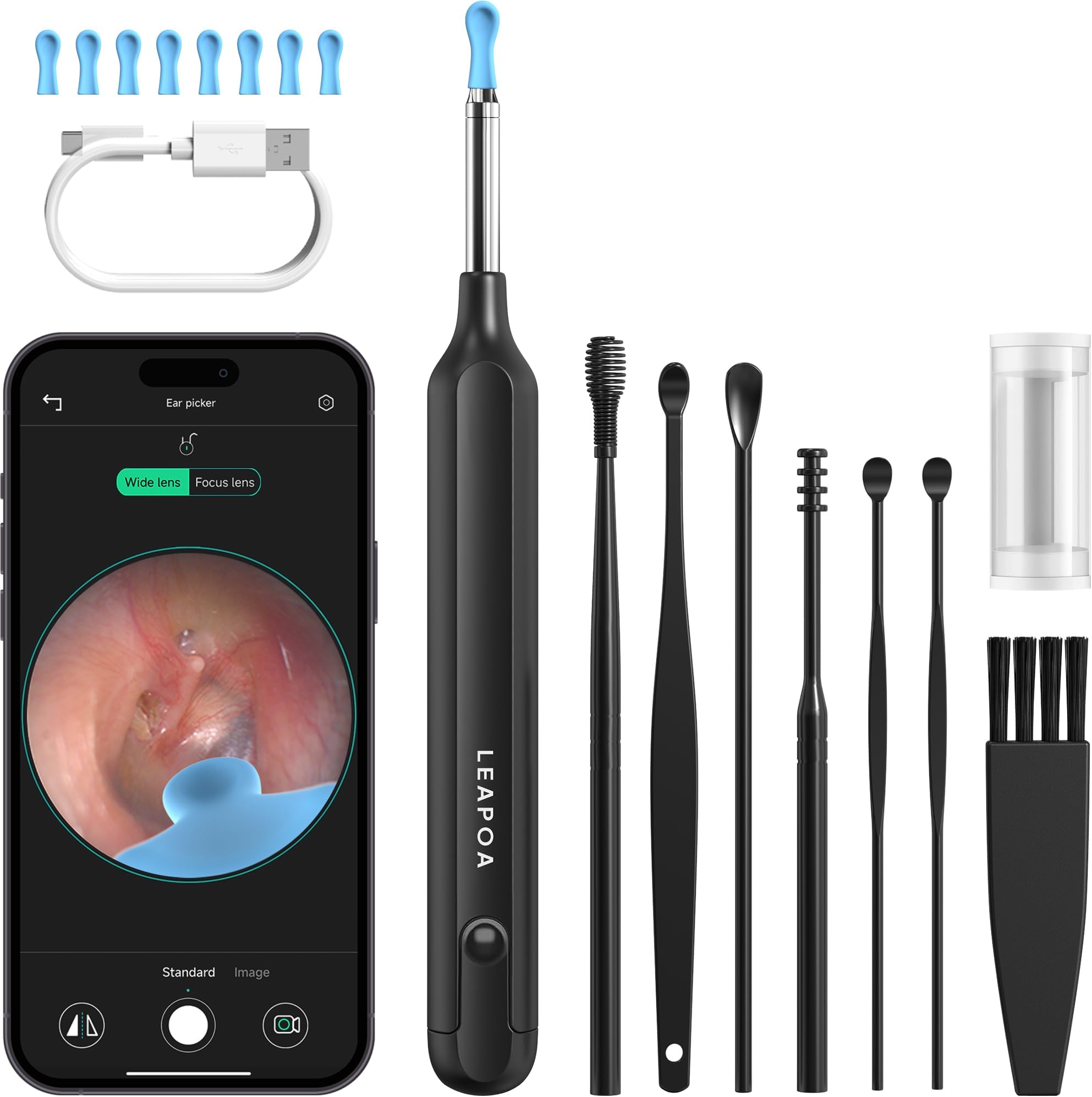 Amazon.com: LEAPOA Ear Wax Removal, Ear Cleaner with Camera and Light ...