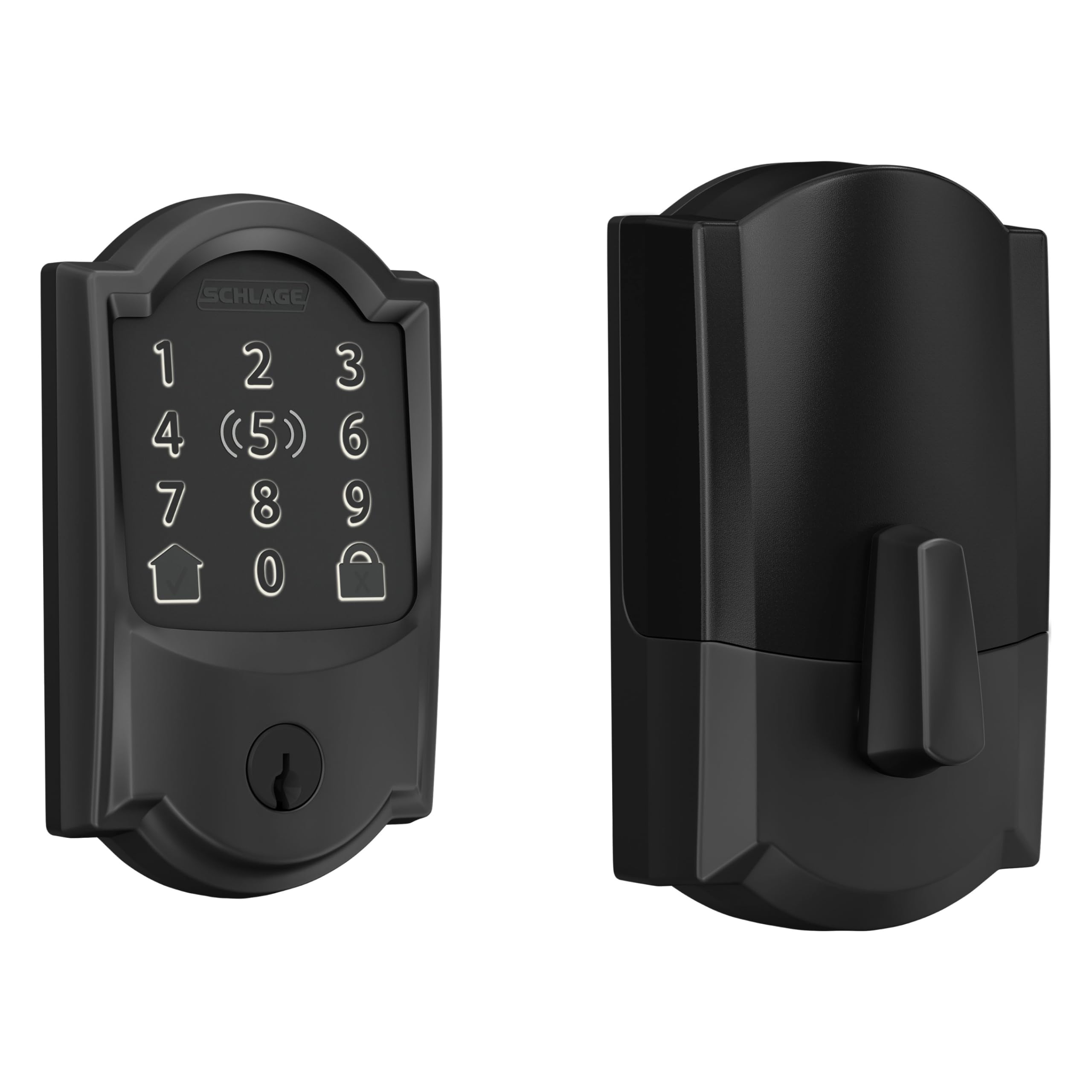Schlage BE499WB CAM 622 Encode Plus WiFi Deadbolt Smart Lock, Keyless ...