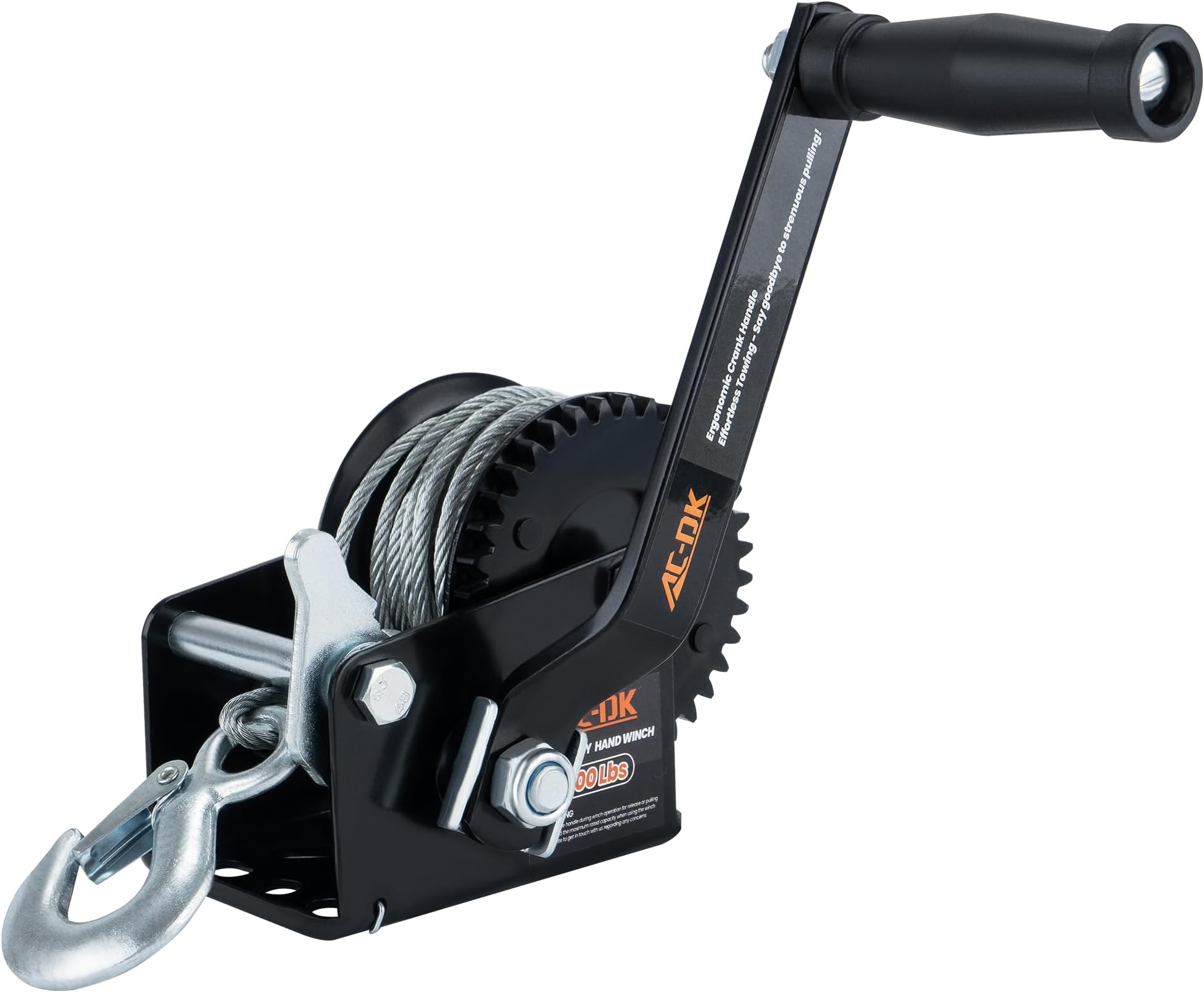 Amazon.com: QWORK 2 Pack 1200lbs Heavy Duty Manual Crank Winch, Marine ...