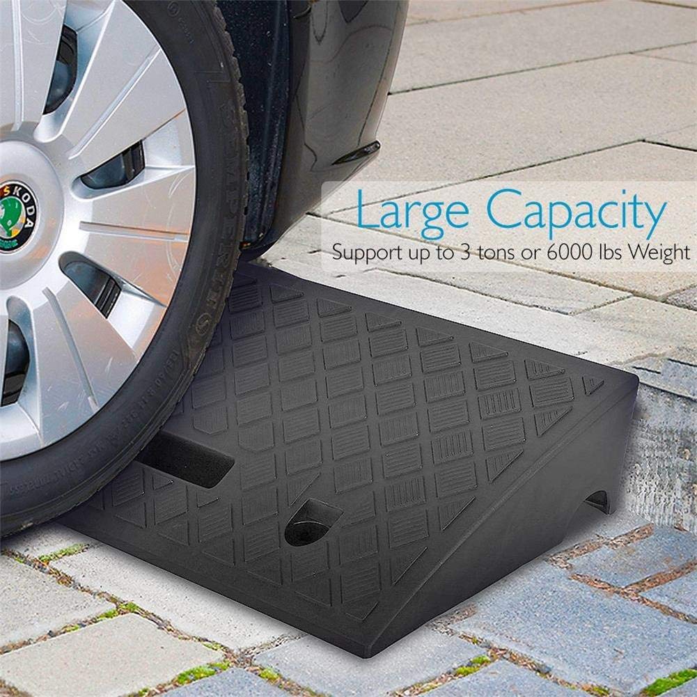 Fancyu Plastic Curb Ramps Portable Lightweight Heavy Duty Plastic ...