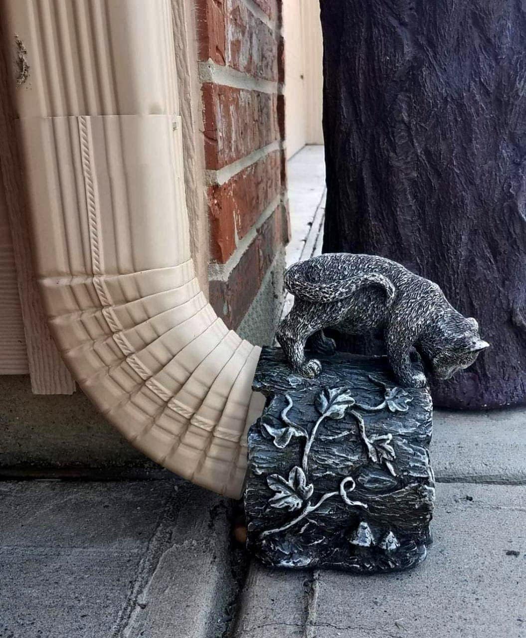 Playful Chasing Kitty and Frog Gutter Downspout Barbados | Ubuy