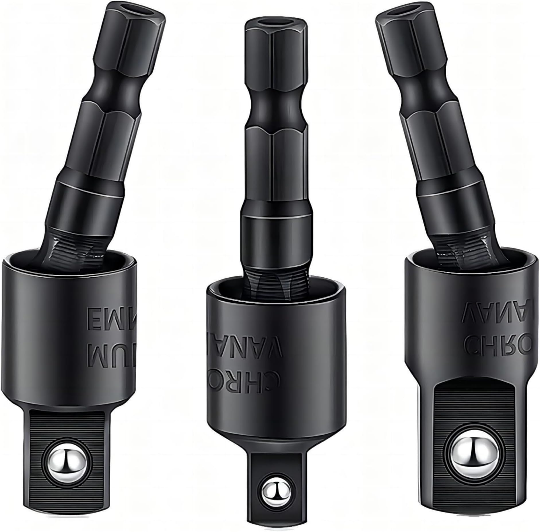 Amazon.com: 3Pcs 1/4" 3/8" 1/2" Bits 360°Rotatable,Impact Grade Socket ...