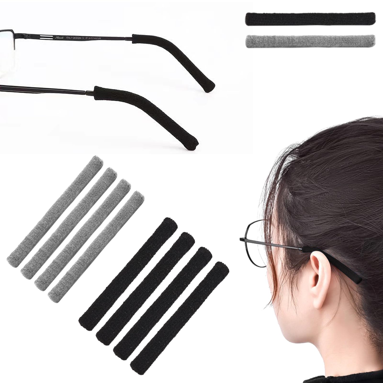 Amazon.com: Eye Glasses Ear Grippers, 4 Pairs Knitting Cotton Anti Slip ...