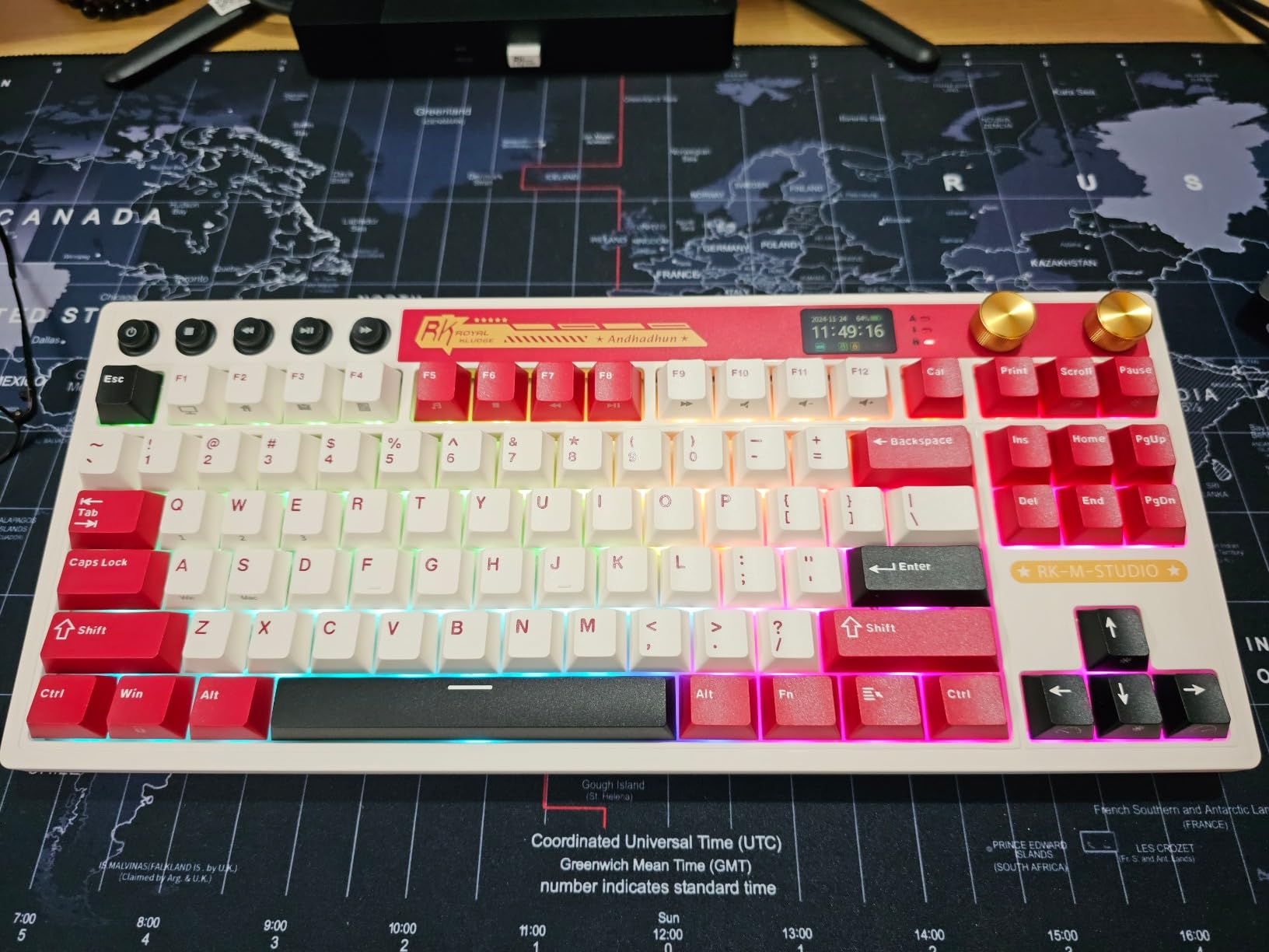 Amazon.in: Buy RK ROYAL KLUDGE M87 Wireless Gaming Keyboard with Screen ...