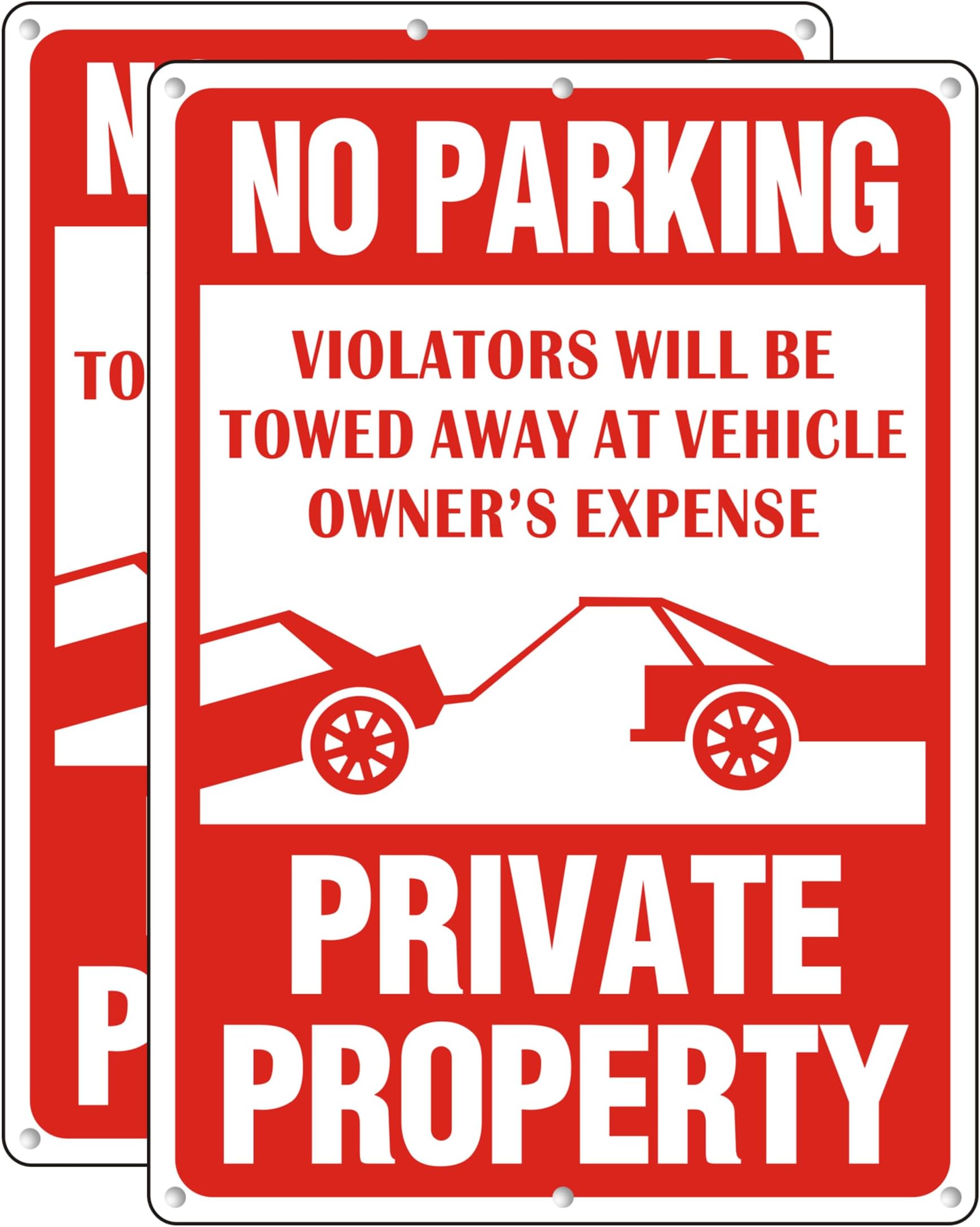 Amazon.com : No Parking Signs Will Be Towed Private Property Sign 10 x ...
