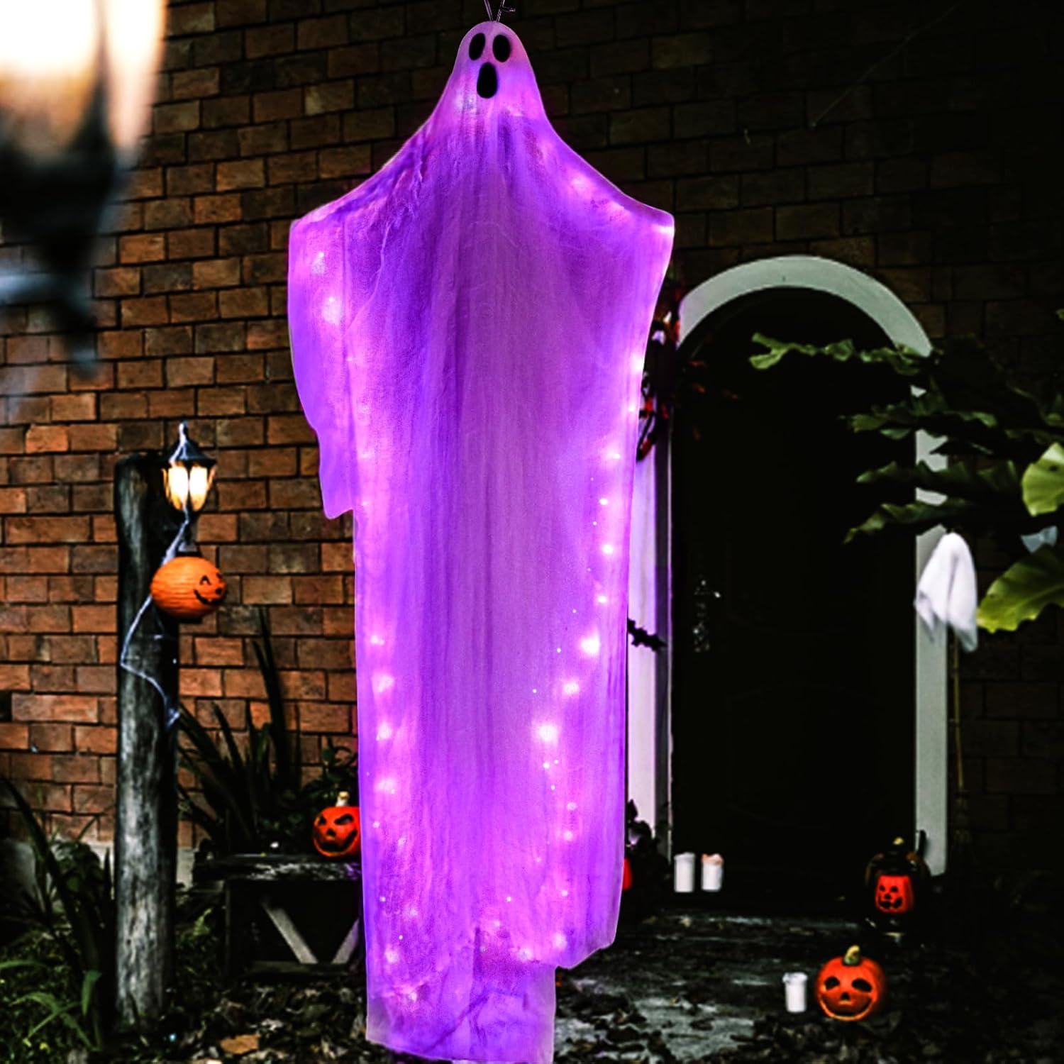 Amazon.com: KIMOBER 7Ft Halloween Hanging Light up Ghost, White Jumbo ...