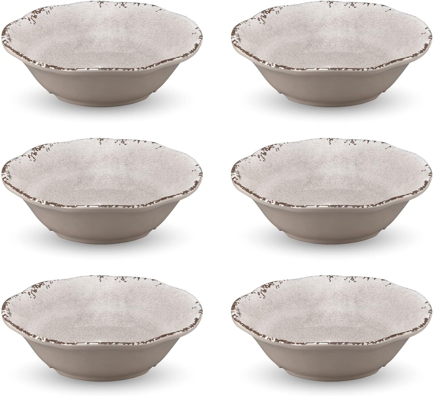 Amazon.com: UPware Crackle Melamine Bowl Set, Flower Shaped Bowls for ...