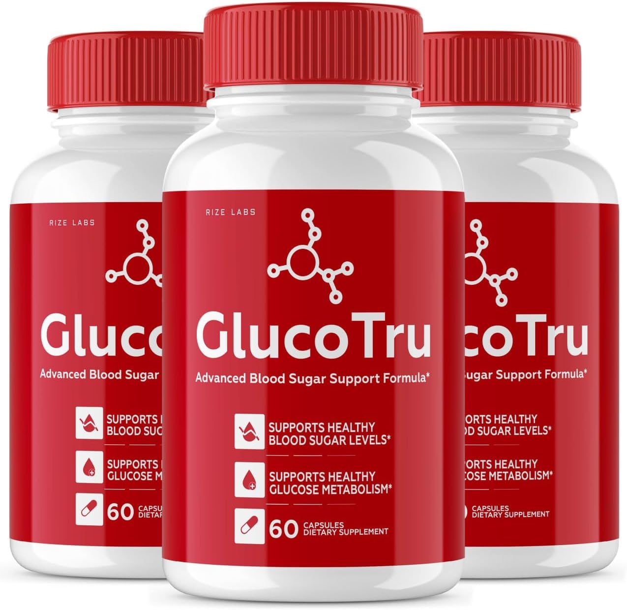 Amazon.com: (3 Pack) Gluco Tru Dietary Supplement - GlucoTru Capsules ...