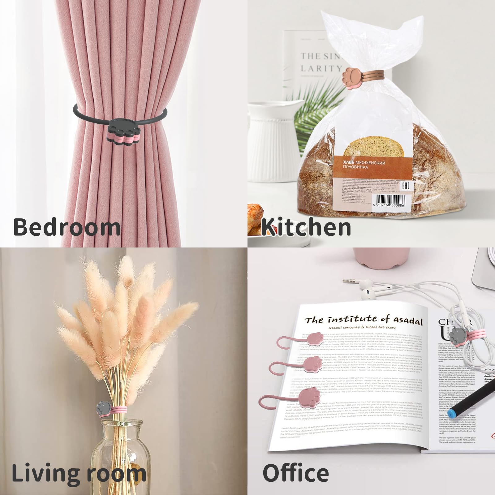 Snapklik.com : SOOOEC Magnetic Cable Ties, 24 Pack Mixed Double Face ...