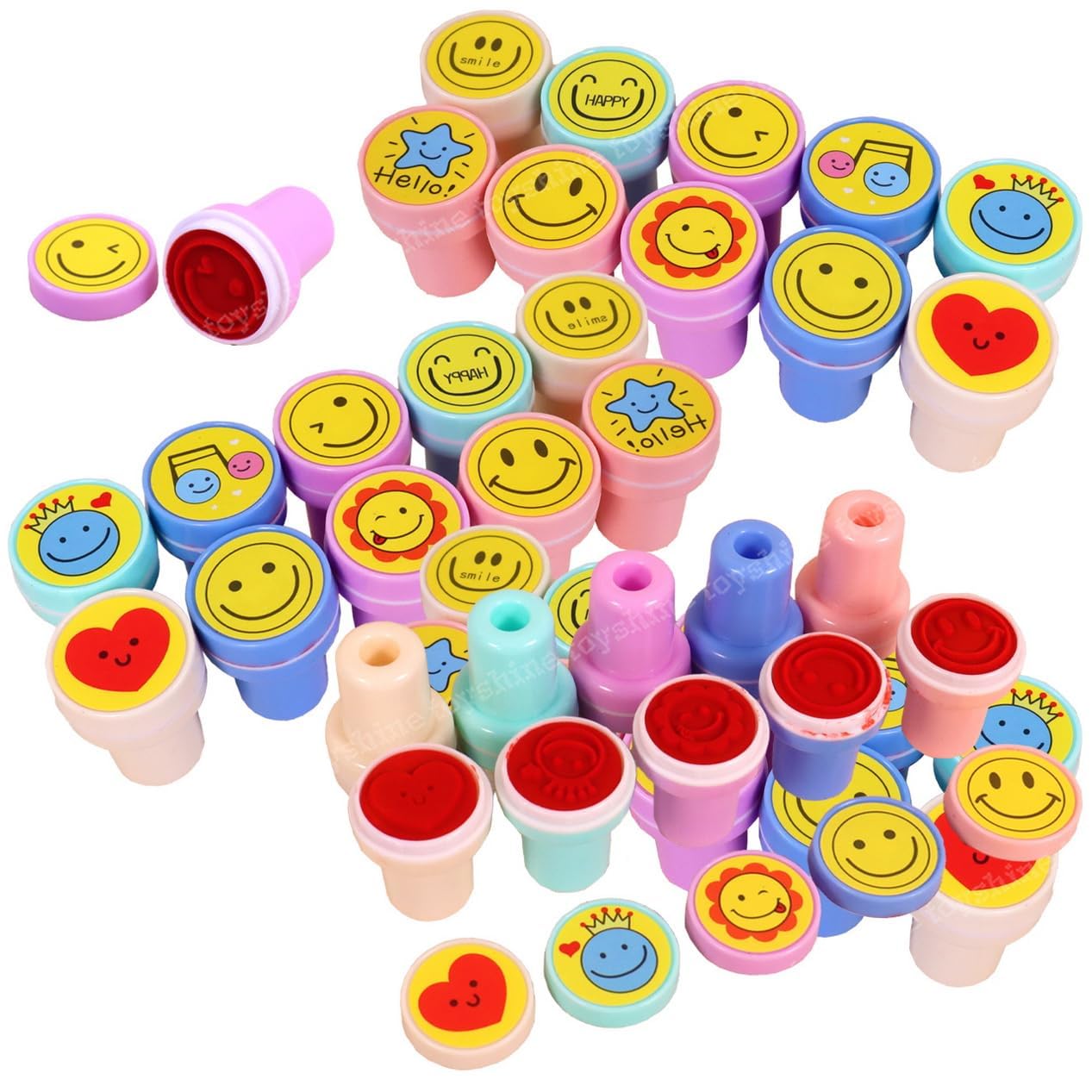 Emoji Stamp with Smile Design Face Stamps Toys for Kids (Emoji Stamp 30 ...