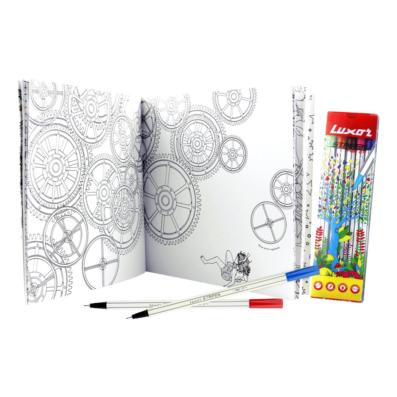 The Time Garden Coloring Book +10 Stripen Box(Assorted) : Amazon.in ...