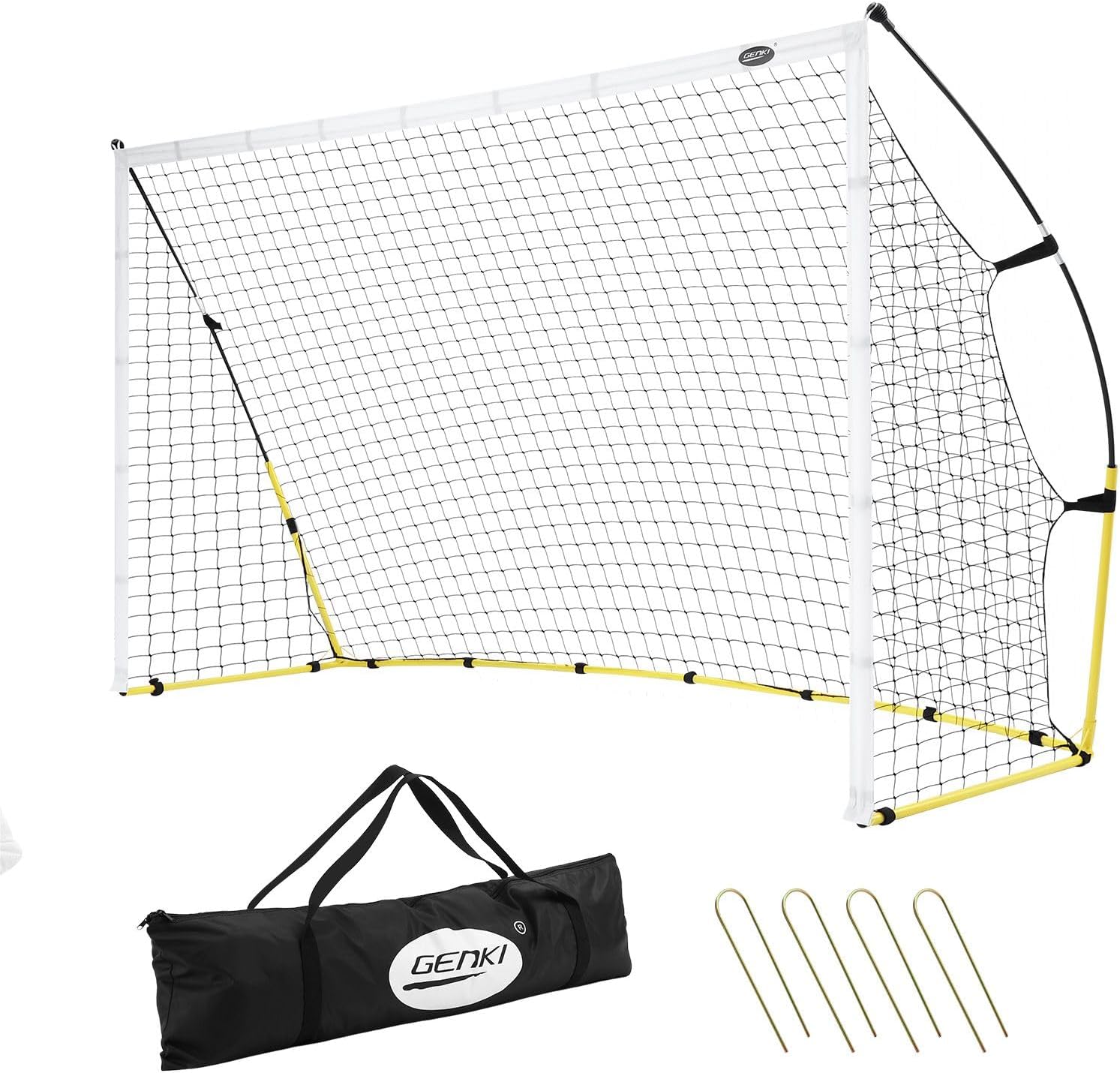 vidaXL Steel Soccer Goal Post with Net Set 240x90x150 cm | Weather ...