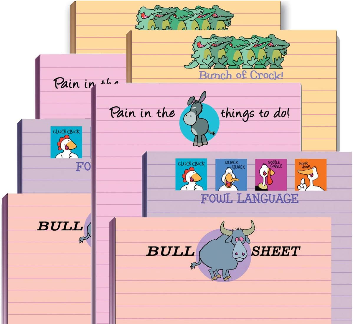 Amazon.com : Funny Office Notepad Assorted Pack - 4 Novelty Notepads ...