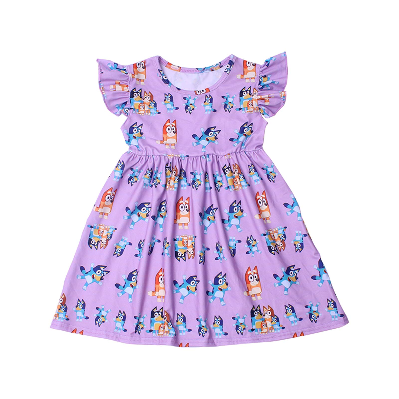Toddlers Bluey Dress Baby Girls Cartoon Cute Dress Bluey Fun ...