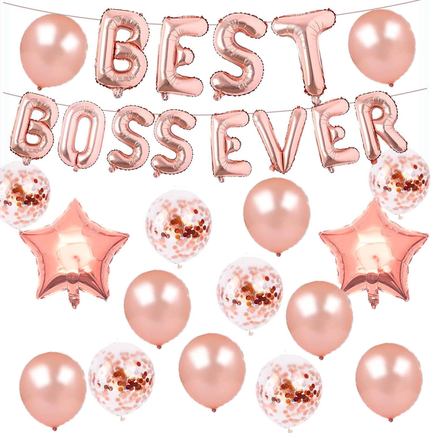 Amazon.com: Bosses Day Decorations Best Boss Ever Balloons and Banners ...