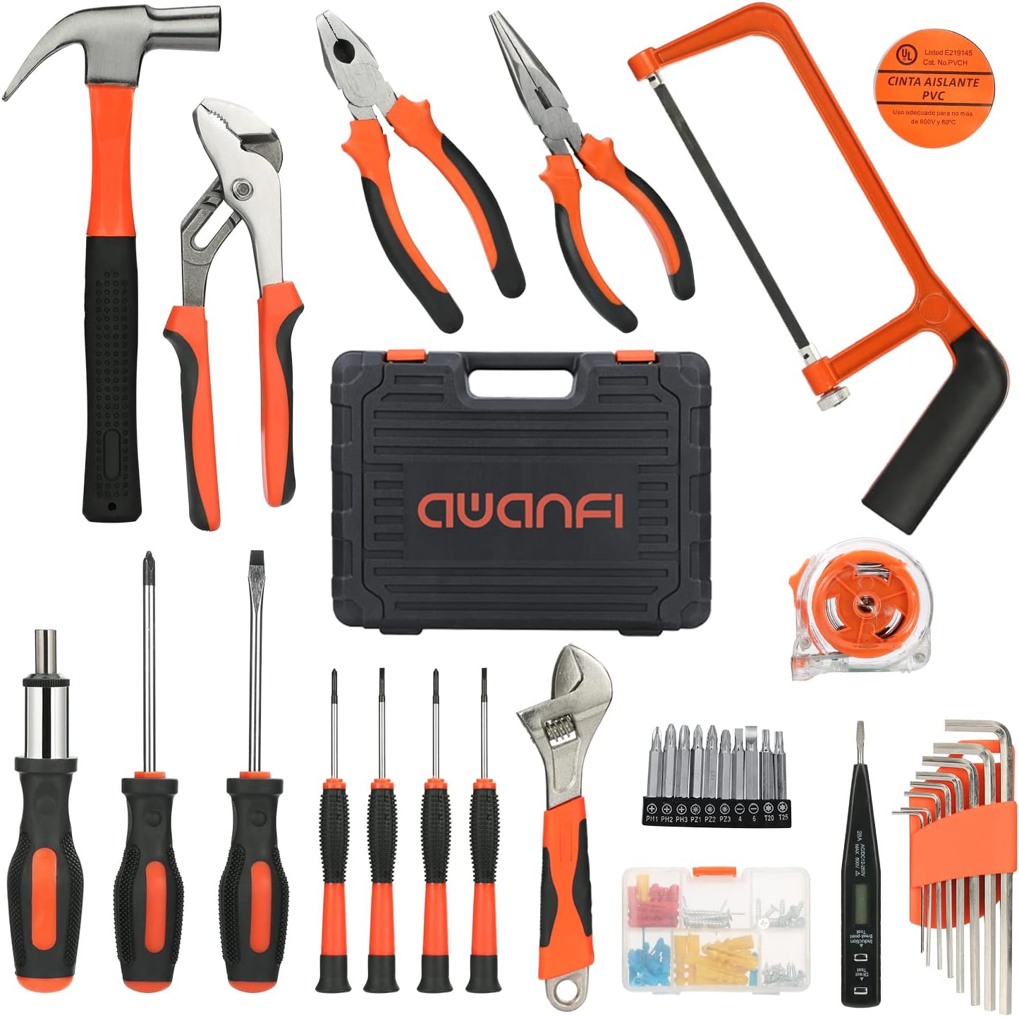 AWANFI Tool Set Home Tool Kit for Home Repair, Maintenance and DIY ...