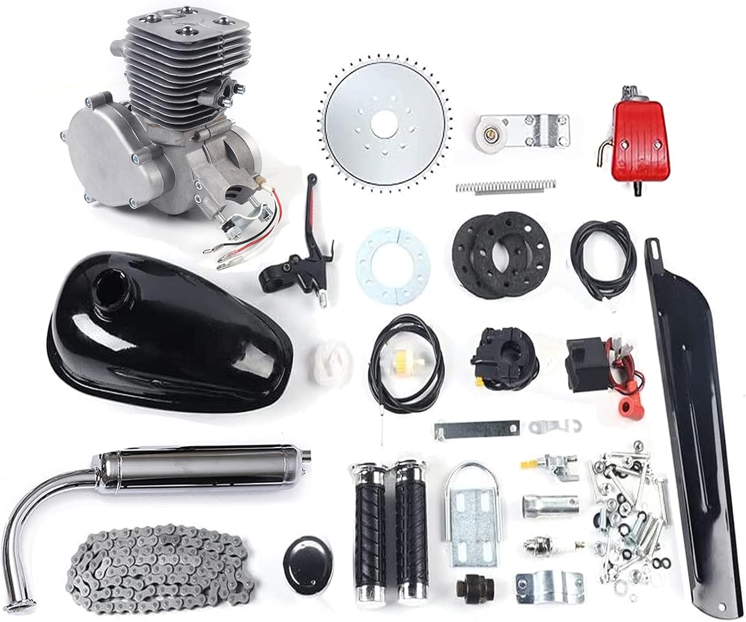 100cc Bicycle Engine Kit 2-stroke Petrol Motor Single Cylinder ...
