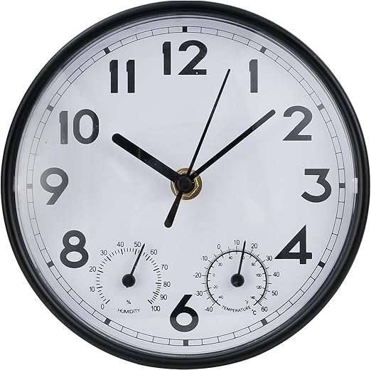 Amazon.com: HERJIATK Indoor Outdoor Clocks Waterproof, Decorative Wall ...