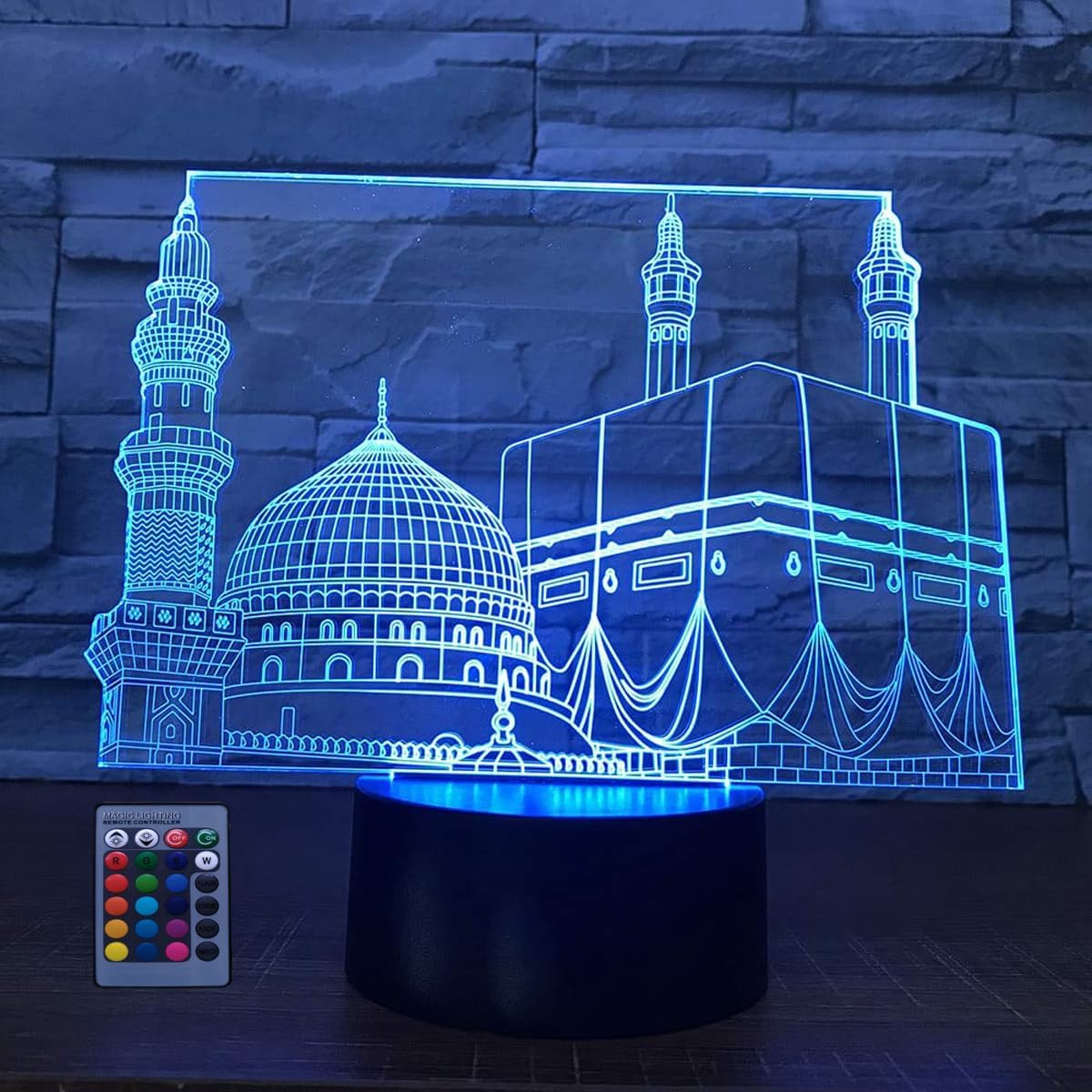 Amazon.com: HPBN8 Ltd 3D Islamic Castle Night Light USB Powered Remote ...