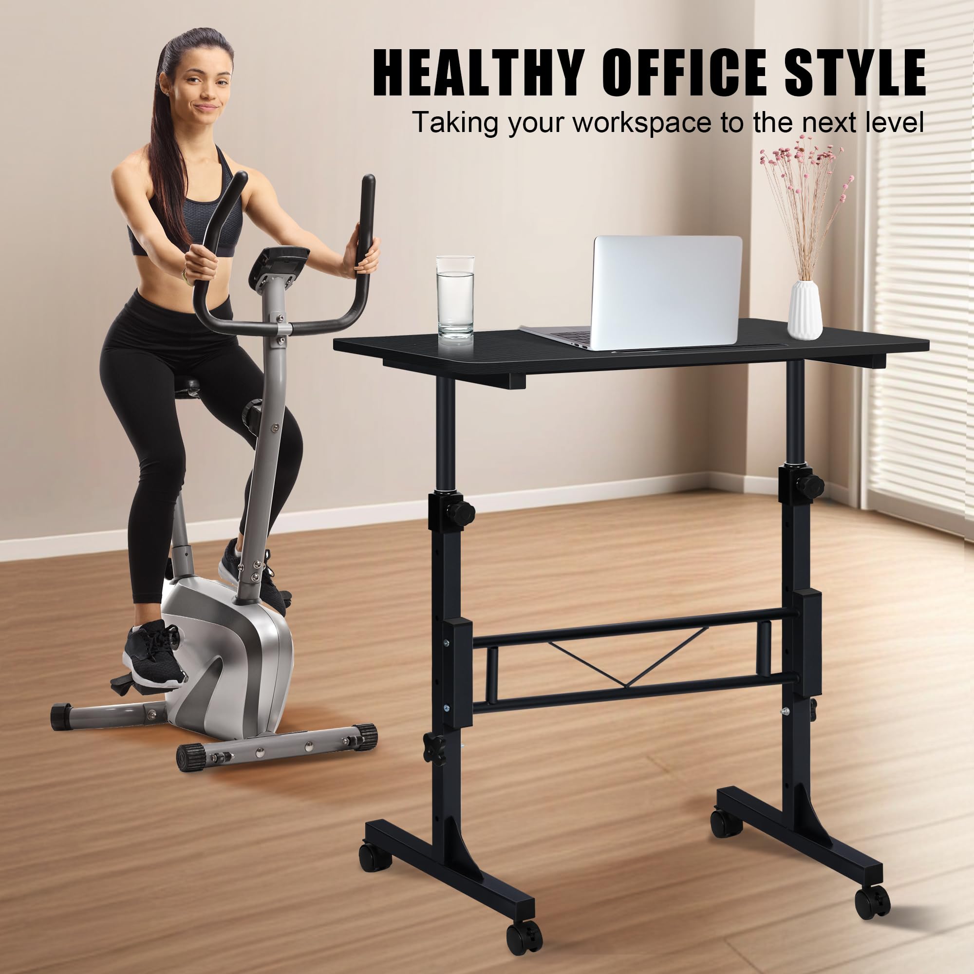 Snapklik.com : Standing Desk Adjustable Height, Mobile Stand Up Desks
