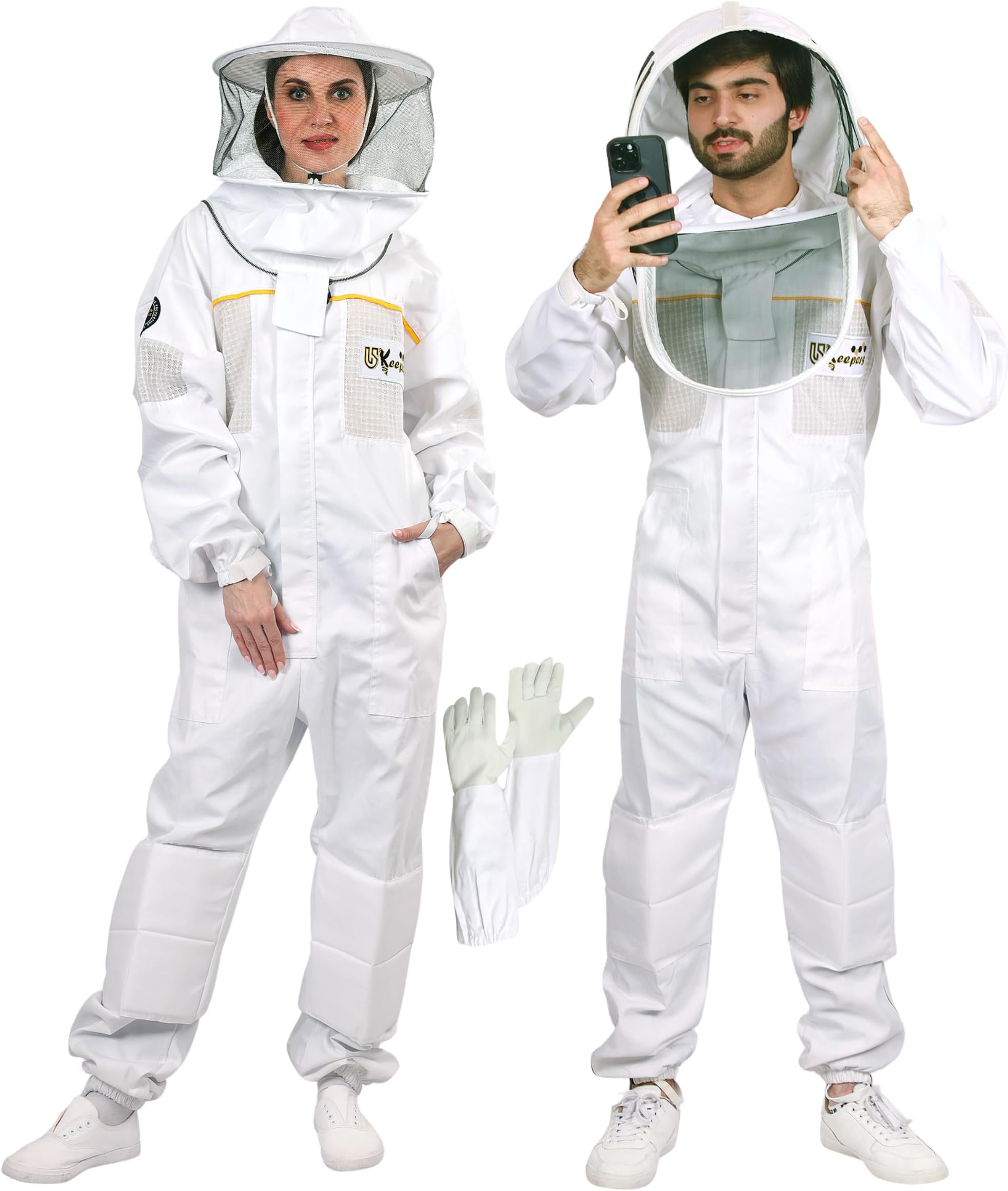 Amazon.com : CEED4U Bee Suit for Men and Women with Gloves and 2 Veil ...