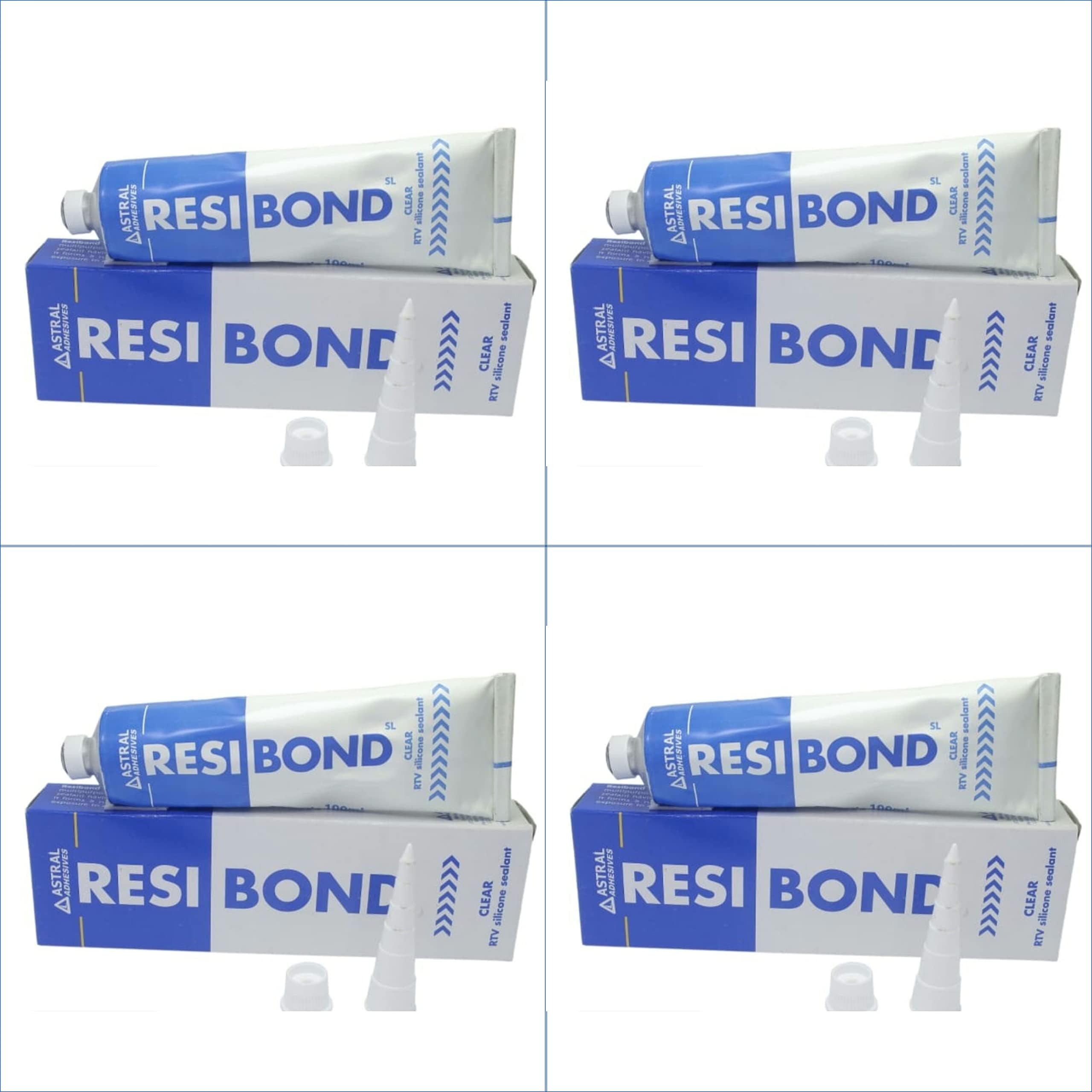 ResiBond - RTV Clear Silicon Sealant Clear HM - 85ml pack of 4 : Amazon ...
