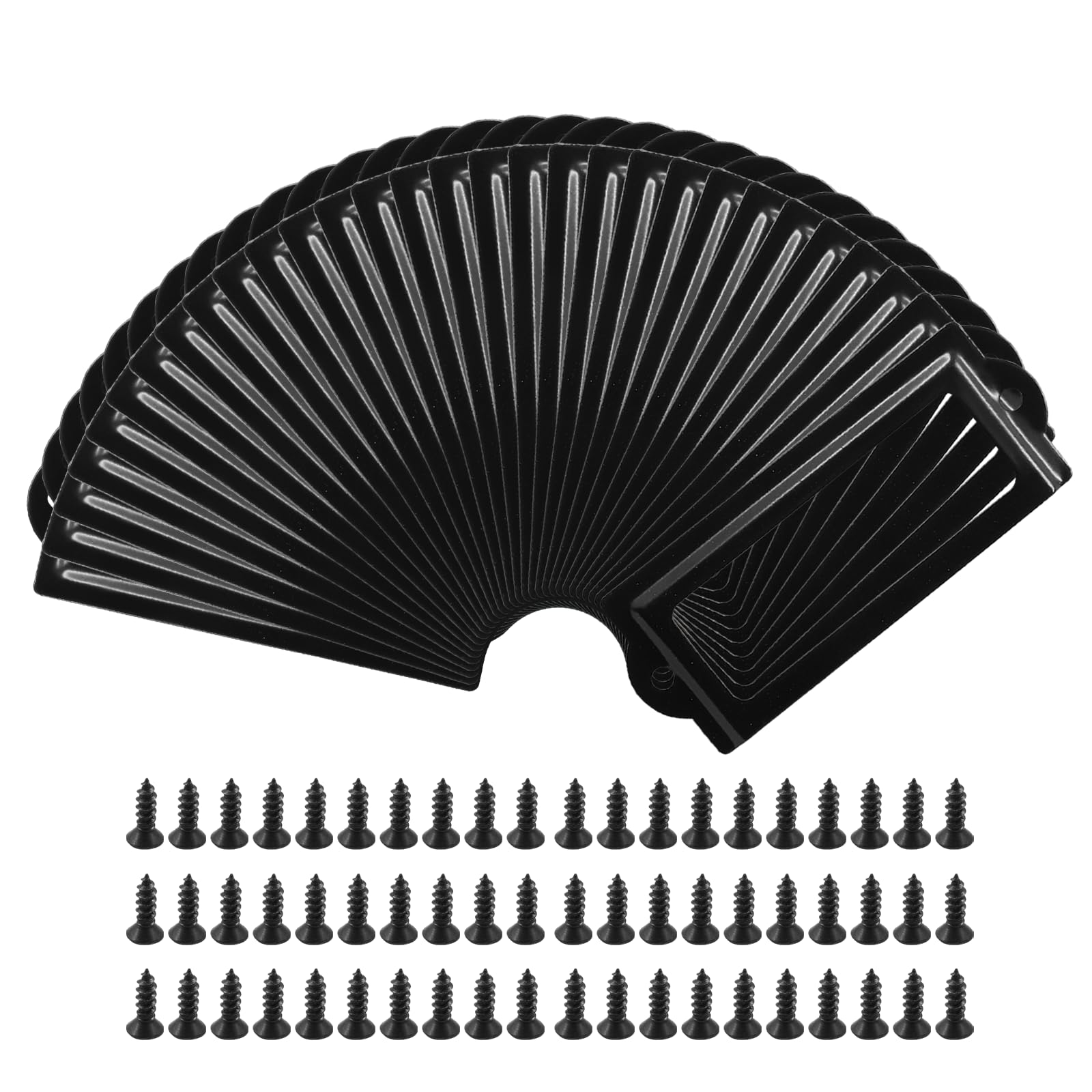 Amazon.com : Moicstiy 30Pcs Black Metal Label Holders File Cabinet ...