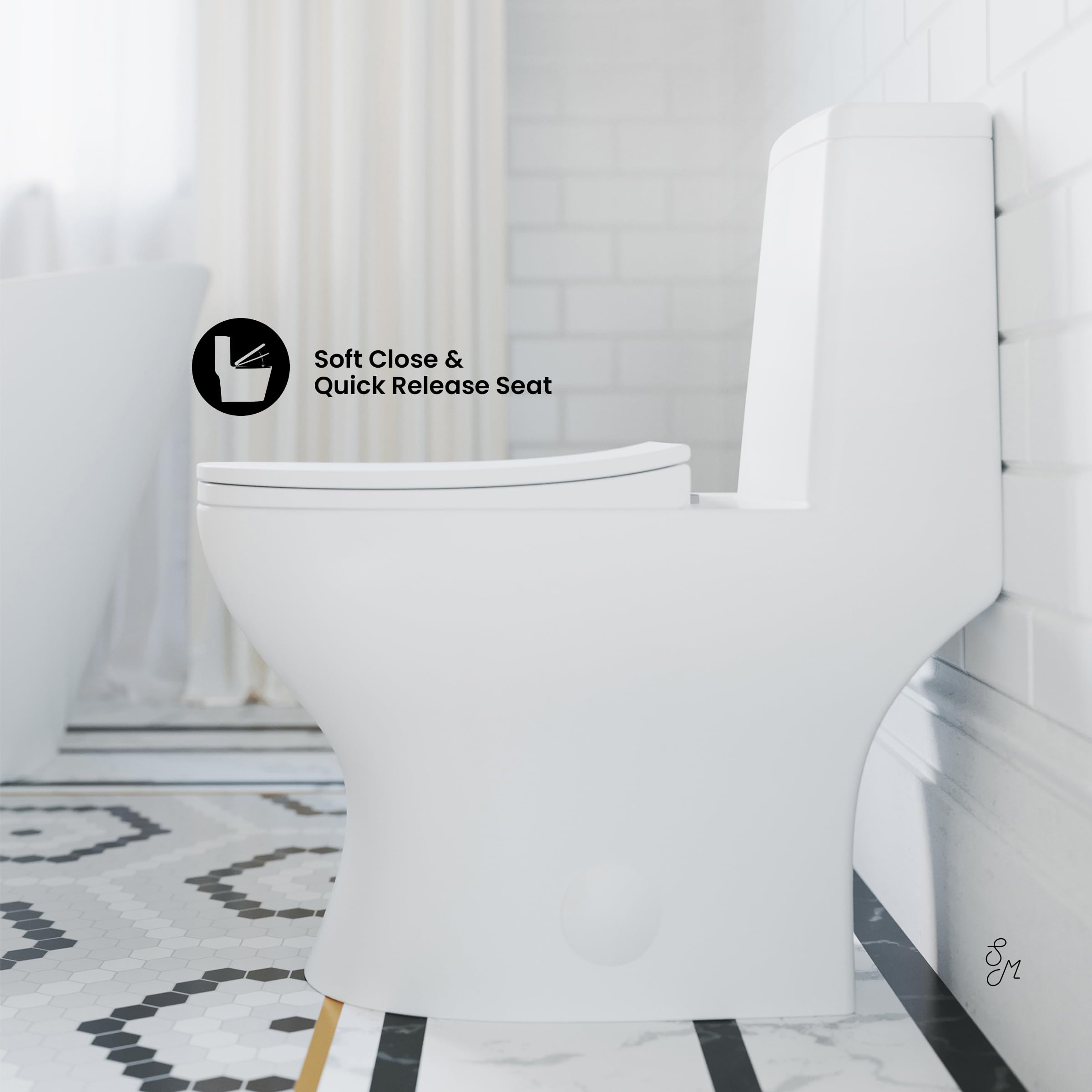 Ivy Dualflush Elongated Onepiece Toilet Seat Included In 2021