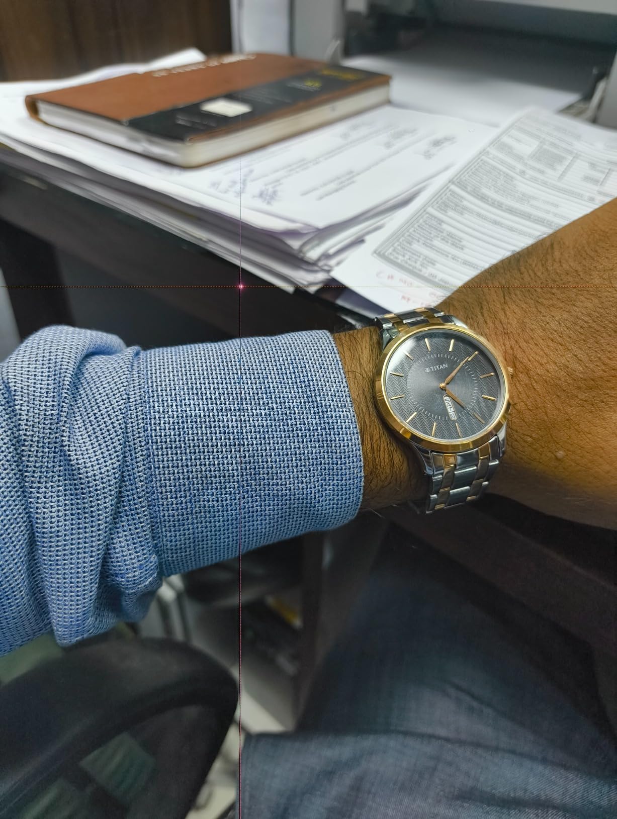 Titan Quartz Analog Black Dial Stainless Steel Strap Watch for Men ...