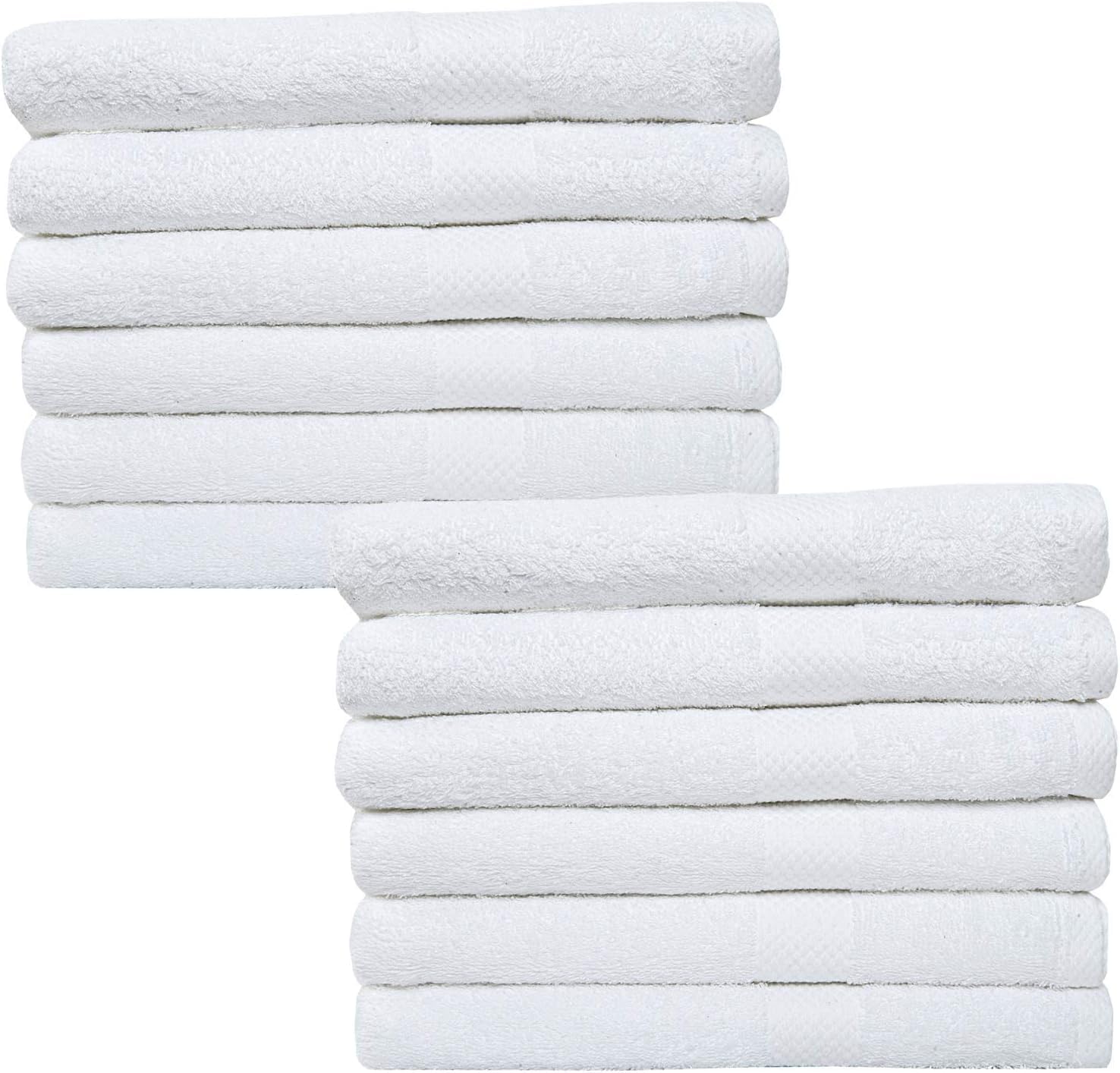 Amazon.com: Linteum Textile Supply White Bath Towels Set of 6 Medium ...