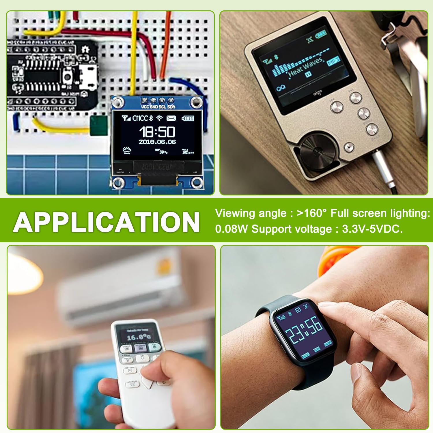 Snapklik.com : EPLZON 5 Pack 0.96 Inch OLED IIC Display Module 128x64 ...